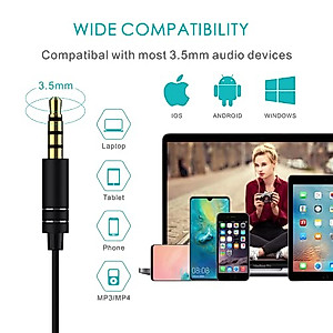 Tijjywwil Earphones,Earphones Wired with Built-in Microphone,Noise Isolating Wired Earbuds ,Metal Earphones,Fits All in-Ear Headphones with 3.5mm