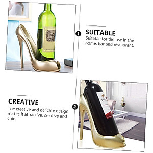 COLLBATH 2 Pcs Wine Rack Heel Holder Decorative Bottle Single Wine Heel Holder Wine Bottle Storage Shelf Table Top Fridge Resin Craft Wine Bottle Rack Shoe Individual High Heel