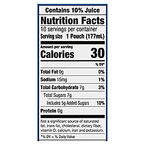 Capri Sun Strawberry Kiwi Naturally Flavored Kids Juice Drink Blend (10 ct Box, 6 fl oz Pouches)