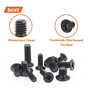 HELIFOUNER 600 Pieces M2 M2.5 M3 Phillips Flat Head Screws, Electronic Repair Screws for SSD, Laptop Notebook Computer