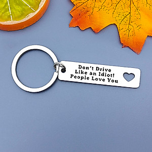 Jielahua Drive Safe Keychain New Driver Keychain Sweet Sixteen Gift Keyring Teen Daughter Gift Trucker Gift Birthday Gift Girl Key Chain Driver Keychain for Son Daughter Boyfriend