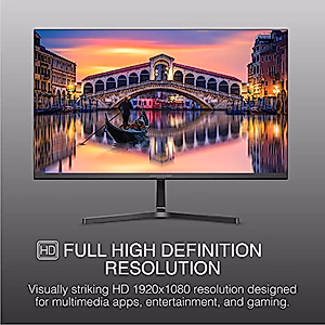 Packard Bell 24 Inch Monitor FHD 1920 x 1080 Computer Monitor, 75 Hz, 5 Milliseconds, Dual Monitor, Ultrawide Monitor, VESA Mount, Tilt, VGA and HDMI Monitor, Basic Monitor and Gaming Monitor – 2 Pack