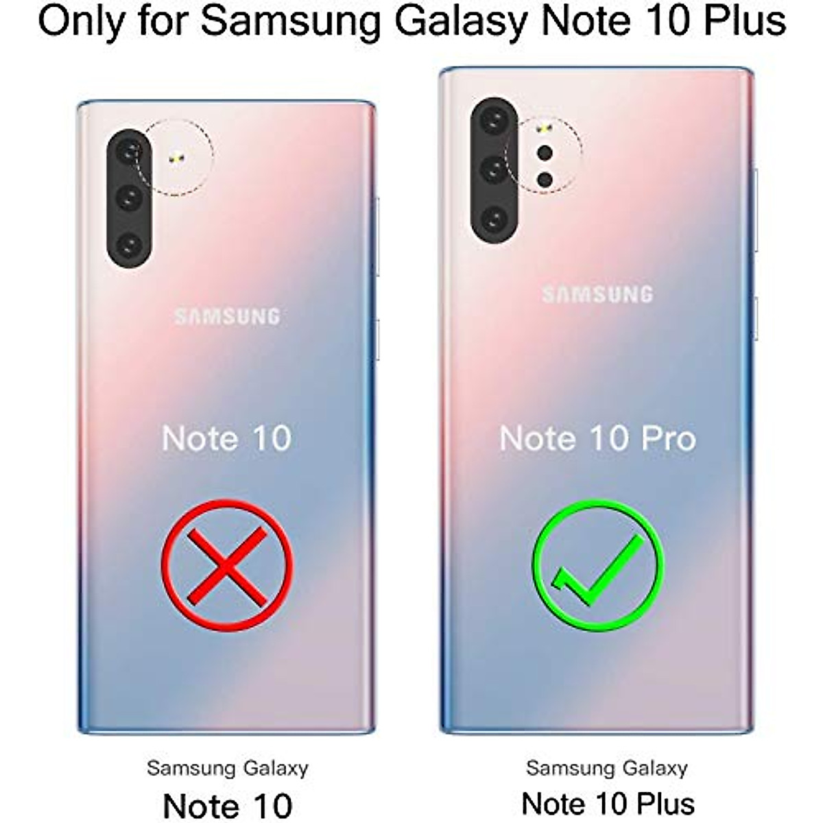 E-Began Case for Samsung Galaxy Note 10+ Plus, Note 10 Plus 5G, Full-Body Shockproof Protective Black Bumper (Without Screen Protector), Support Wireless Charging, Durable Phone Case -Plum Blossom