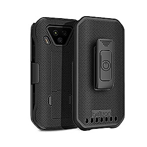 BELTRON DuraForce Ultra 5G UW Case with Clip, Heavy Duty Case with Swivel Belt Clip for Kyocera DuraForce Ultra 5G E7110 (Verizon) Features: Secure Fit & Built-in Kickstand (Black)
