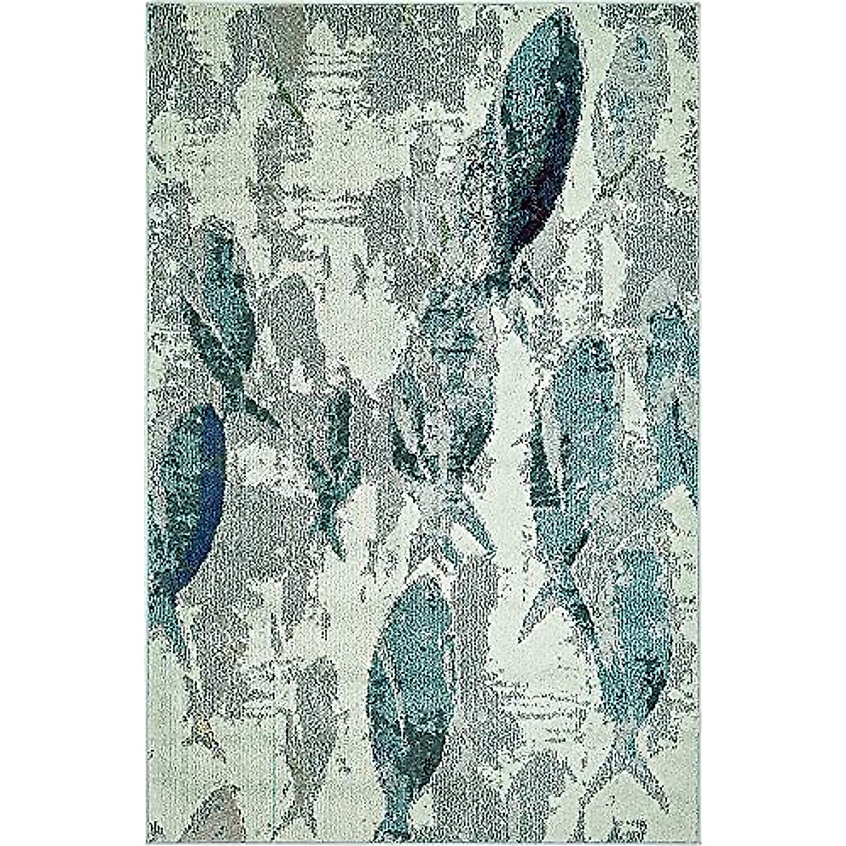 Rugs.com Amalfi Collection Rug – 4' x 6' Light Blue Medium Rug Perfect for Entryways, Kitchens, Breakfast Nooks, Accent Pieces