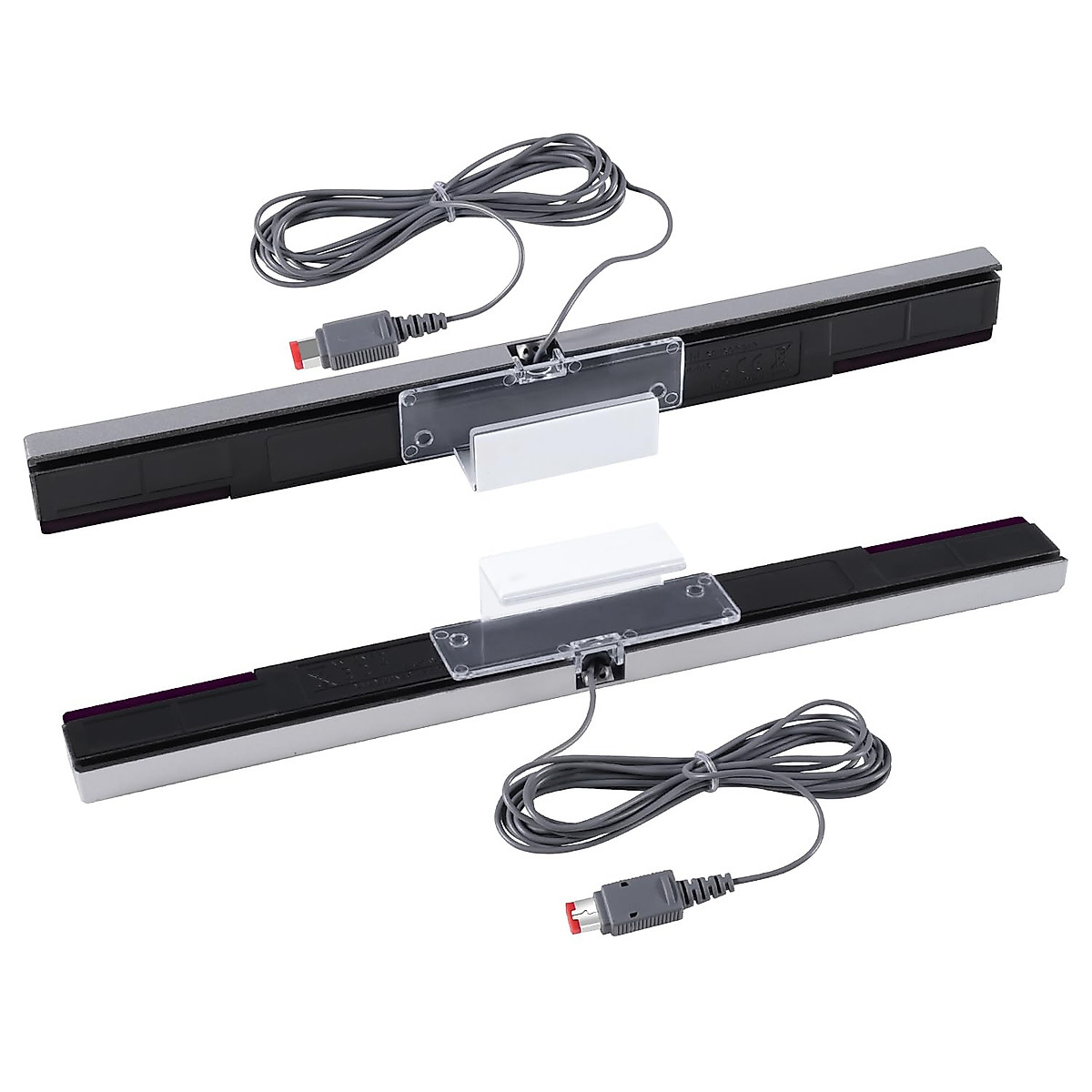 Aokin Sensor Bar for Wii, Replacement Wired Infrared Ray Sensor Bar for Nintendo Wii and Wii U Console, includes Clear Stand