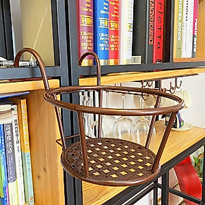 VIXPET Removable Balcony Rail Flower Pot Holder Railing Potted Plant Rack Hanging Flower Pot Shelf Stand-Black
