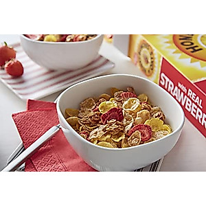 Honey Bunches of Oats with Strawberries Breakfast Cereal, Strawberry Cereal with Oats and Granola Clusters, 11 OZ Box