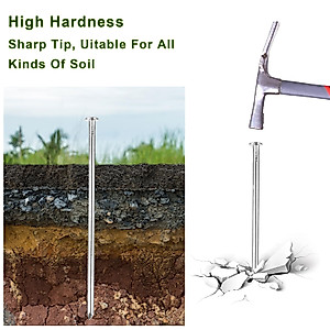 50 Count Outdoor Furniture Stakes，Stainless Steel Spira Patio Mats Stakes, Used for Fixing Rugs, Tents, Tarps, and RV Mats，Rv Camping Accessories for Outside,Camper Must Haves