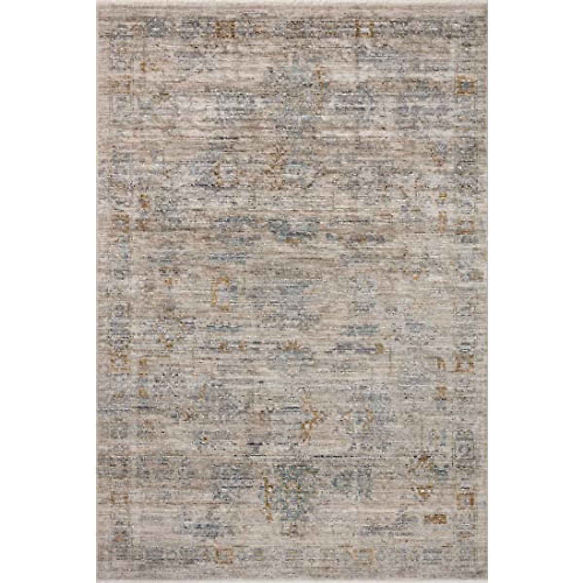 LOLOI Jean Stoffer Katherine Collection KES-04 Pebble/Ocean 7'-10'' x 10' Area Rug