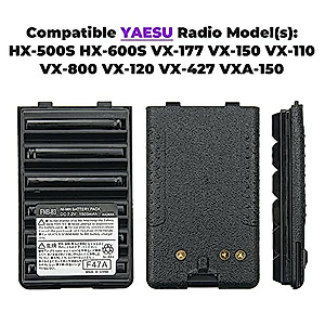 Vineyuan 7.2V 1500mAh FNB-V83 Replacement Battery for Yaesu Vertex VX-410 VX-420 VX-417 VX-160 VX-168 VX-428 VX-429 VX-250 FT-60R FT-250R Two Way Radio Battery