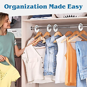 75 Closet Dividers for Hanging Clothes- White Closet Divider Set of 75 | Clothing Rack Dividers, Clothes Dividers for Closets, Closet Labels, Dividers Closet Clothes Dividers + Marker