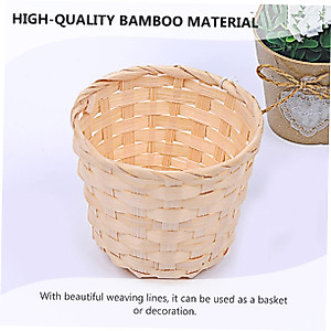 4Pcs Woven Storage Basket Decorative Baskets and Sundries Organizers for Home Natural Wicker Design
