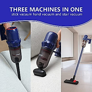 EFSHREE Vacuum Cleaner, Corded Stick Handheld Vacuums 17KPA Powerful Suction 600W Motor, Lightweight Vacuum Cleaners for Pet Hair Floor & Carpet (Navy)