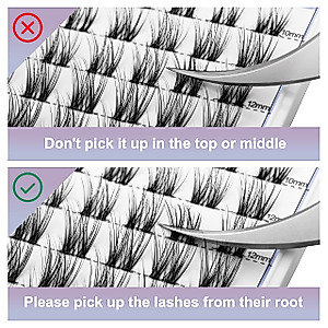 KOUSEI Clusters Lash Individual DIY Eyelashes Extension Lashes Segmented 48 Clusters Eyelash Wispy Fake Lashes Natural Look Soft Lashes (48pcs 10-16mm)
