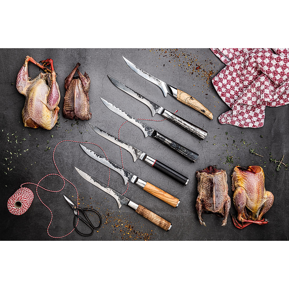 Forged Brute Boning knife, 5.9 inch, handmade, in wooden giftbox