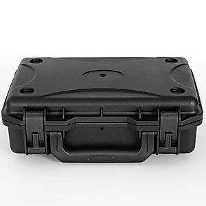 TORIBIO Wireless Microphone Case, Hard Carrying Case with Customizable Foam, Portable Storage Case, IP67 Waterproof Anti-fall Box, Equipment Protector Case for Travel Outing, 11.6"x8.1"x4", Black