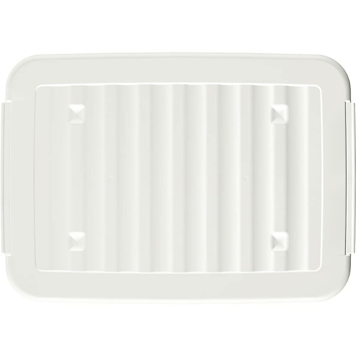 Cetomo 55L*6 Plastic Storage Box,White, Tote box,Organizing Container with Durable Lid and Secure Latching Buckles, Stackable and Nestable, 6Pack, with Buckle