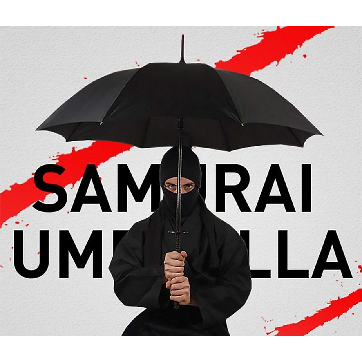 zooro Samurai Umbrella Windproof Semi-automatic Ninja Samurai Umbrella,The Best creative gift (8 Bone)