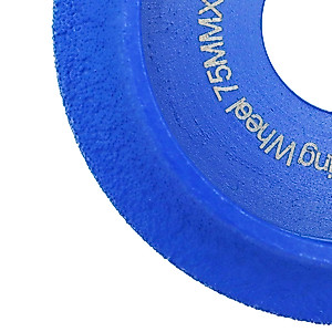 Diamond Profile Wheel 3 Inchx7/8"x10mm, HIGHDRIL Demi-bullnose Edge Abrasive Grinding Wheel Vacuum Brazed Diamond Grinding Disc for Tile,Quartz,Marble,Granite,Ceramic,Artificial stone