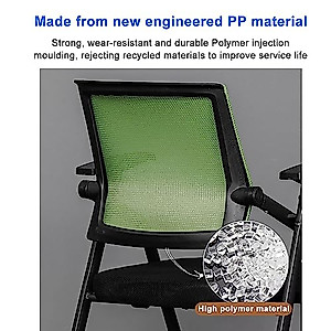 Tablet Arm Chair Ergonomic Office Chair with Wheels Training Chair for Office School Classroom Conference,Meeting Room Chair, Stacking Chair with Writing Board (Color : Grey)