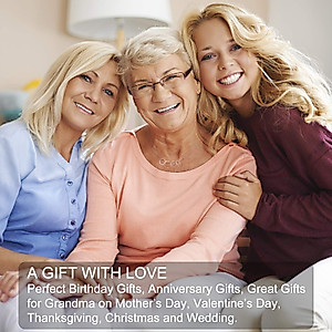 AnalysisyLove Four Generations Necklace for Great Grandma Gifts, Sterling Silver 4 Circle Infinity Necklaces for Women, Mom Gift, Mothers Day Jewelry, Grandmother Birthday Gifts from Grandchildren