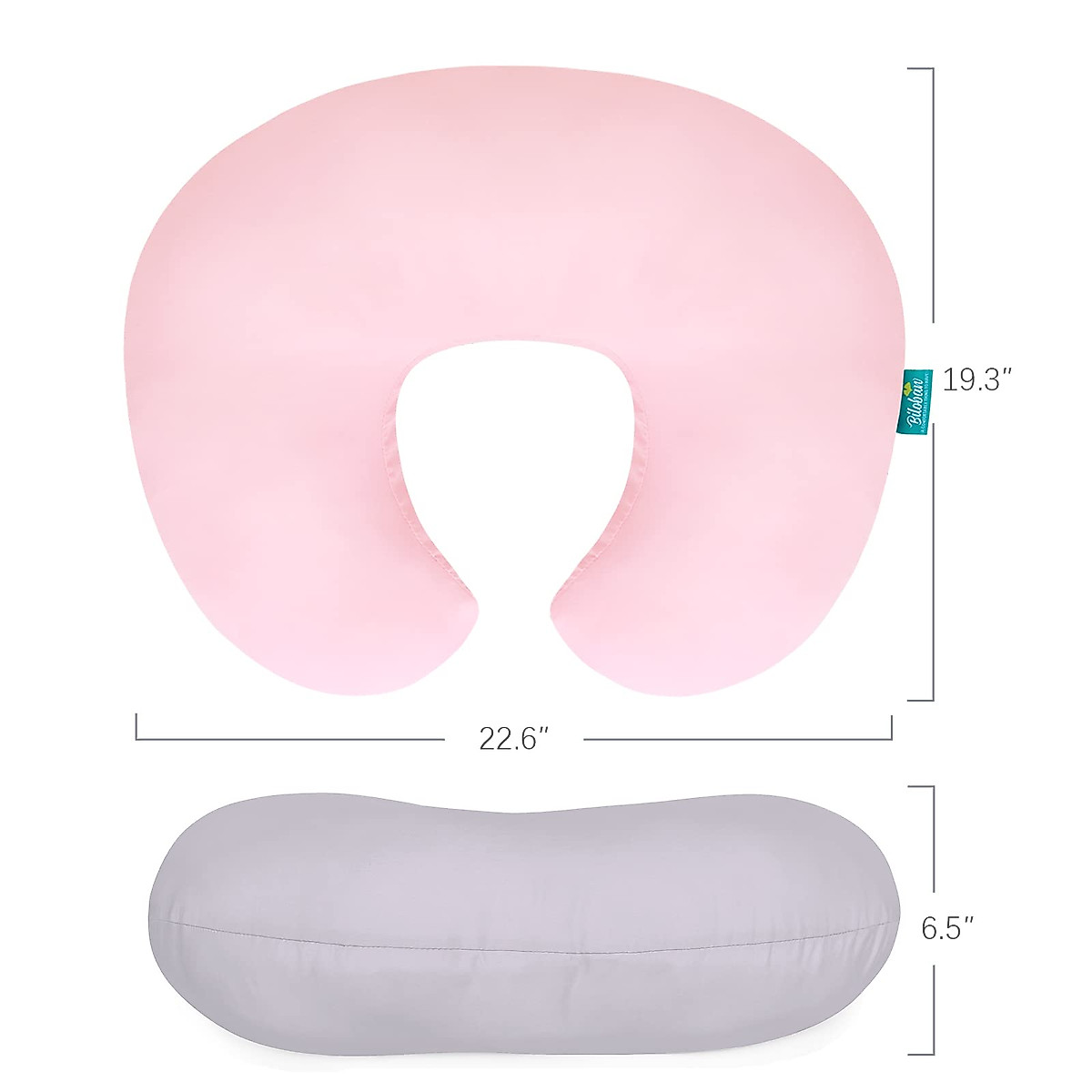 Biloban Nursing Pillow Cover 2 Pack Fit Boppy Nursing Pillow Breathable & Skin-Friendly Nursing Pillow Slipcovers for Breastfeeding Mom Comfortable & Machine Washable Nursing Pillow Covers