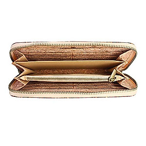 boshiho Vegan Cork Wallets Purse Handbags for Womens Eco Friendly Cork Cell Phone Clutch Bag (Pattern B)