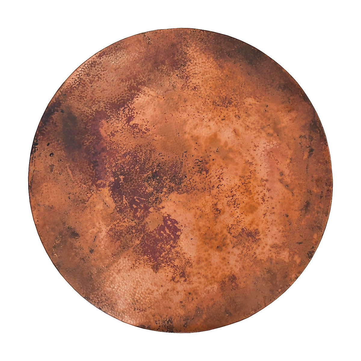 36" X-Large Hand-Hammered Tempered Copper Lazy Susan