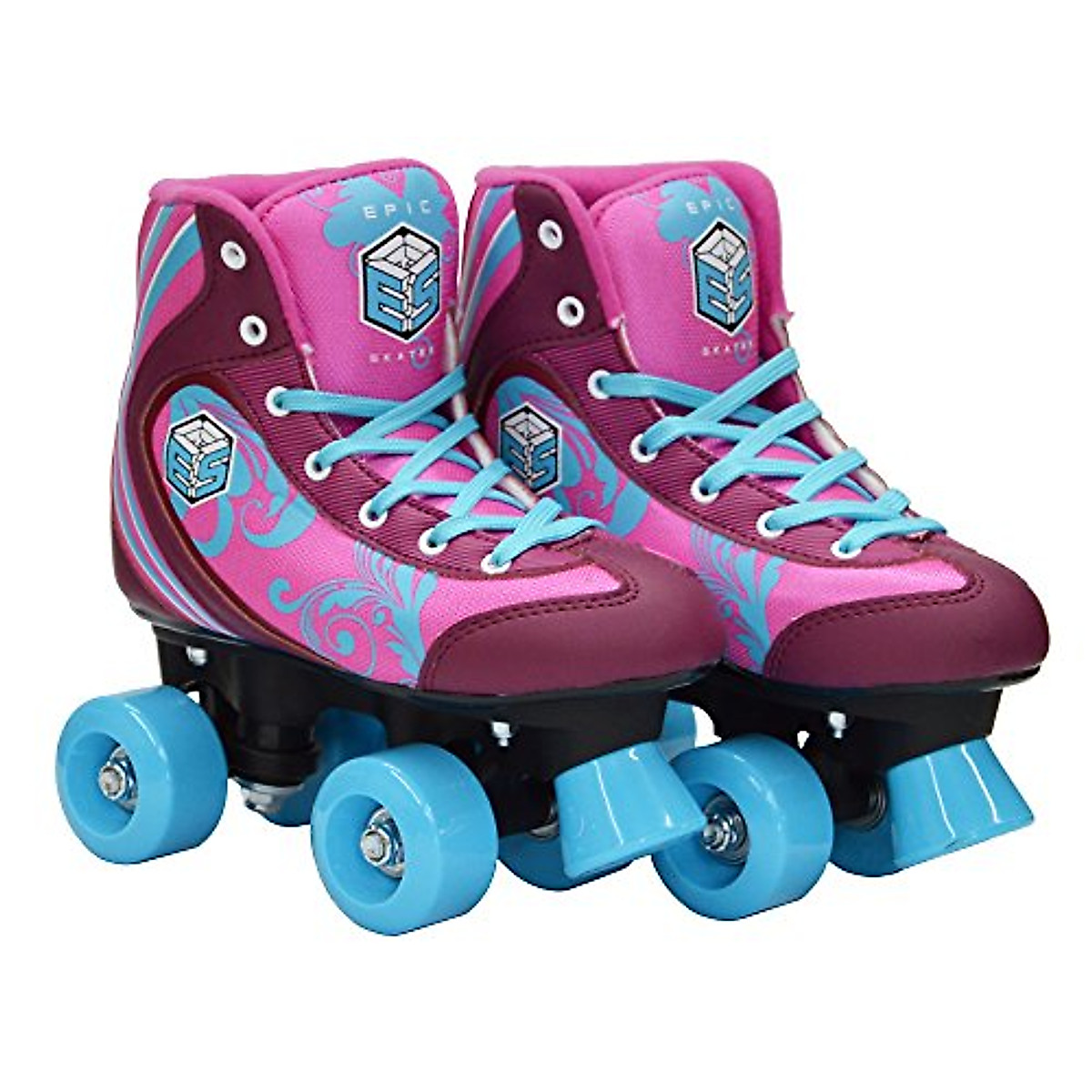 Epic Skates Can05 Kids Cotton Candy Quad Roller Skates, Purple, Youth 5, CottCan05