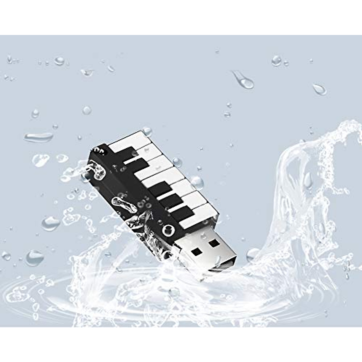 USB Flash Drives , 32GB / 64GB Silicone Waterproof USB 2.0 USB Memory Stick Pen Drive U Disk Jump Drive Data Storage Pendrive Thumb Drives (64GB, Cute Piano)