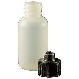 Jensen Global JG1.0BC Black 1 oz Boston Round Bottle & Cap Kit Bag of 10