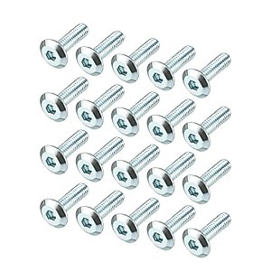uxcell M6x20mm Furniture Bolts Hex Socket Screws Fastener Zinc Plated 20pcs