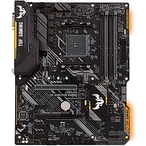 ASUS TUF B450-Plus Gaming Motherboard (ATX) AMD Ryzen 2 AM4 DDR4 HDMI DVI M.2