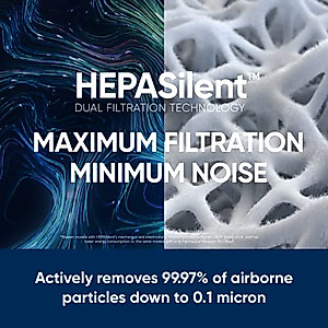 BLUEAIR Air Purifier for Allergy Hay Fever Reduction in Large Rooms, HEPASilent Technology with WIFI features ALEXA Compatible, Removes 99.97% Pet Dander Pollen Mold Dust Viruses, Classic 605, White