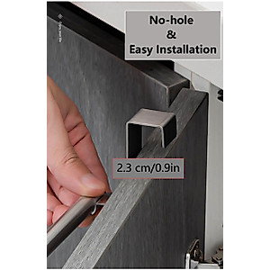 Over Cabinet Towel Bar, Cabinet Door Towel Holder, Silver Over The Door Towel Rack, Dish Towel Holder for Kitchen Cabinet, Kitchen Towel Hanger, 2 Pack, 9 inch (Stainless Steel)