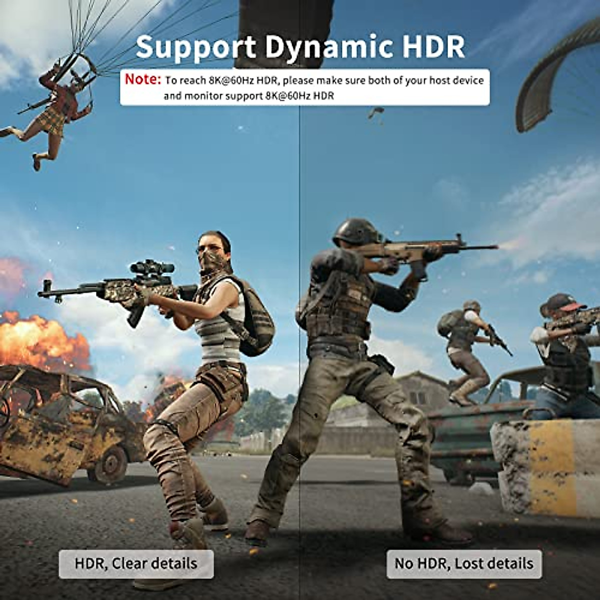 CableCreation 8K DisplayPort Cable 1.4, 6FT DP Cable,8K@60Hz, 4K@144Hz, 1080P@240Hz HBR3 Support 32.4Gbps, HDCP 2.2, HDR10 FreeSync G-Sync for PC, Laptop to TV, Gaming Monitor and Graphics