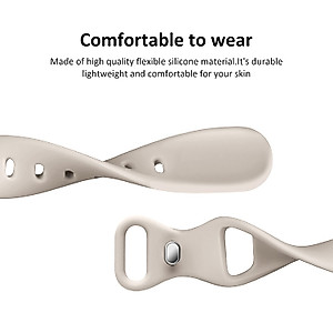 Acrbiutu Thin Slim Band Compatible with Apple Watch 38mm 40mm 41mm 42mm 44mm 45mm 46mm 49mm, Replacement Silicone Sport Strap for iWatch Series 10/9/8/7/6/5/4/3/2/1 Ultra SE Women Men, Starlight