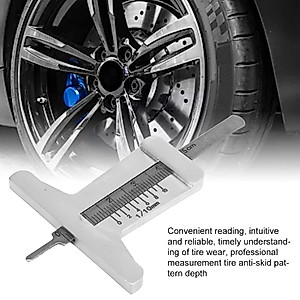 Tire Tread Depth Gauge, Thread Depth Gauge, read Depth Gauge Measuring Tool, Tire Depth Gauge, accurate Stainless Steel, Easy Read, Portable, for long-lasting