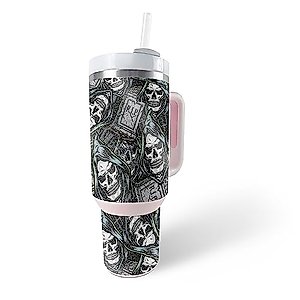 MightySkins Skin Compatible with Stanley The Quencher H2.0 FlowState 40 Oz Tumbler - Puppy Fall | Protective, Durable, and Unique Vinyl Decal wrap Cover | Easy to Apply, Remove, and Change Styles