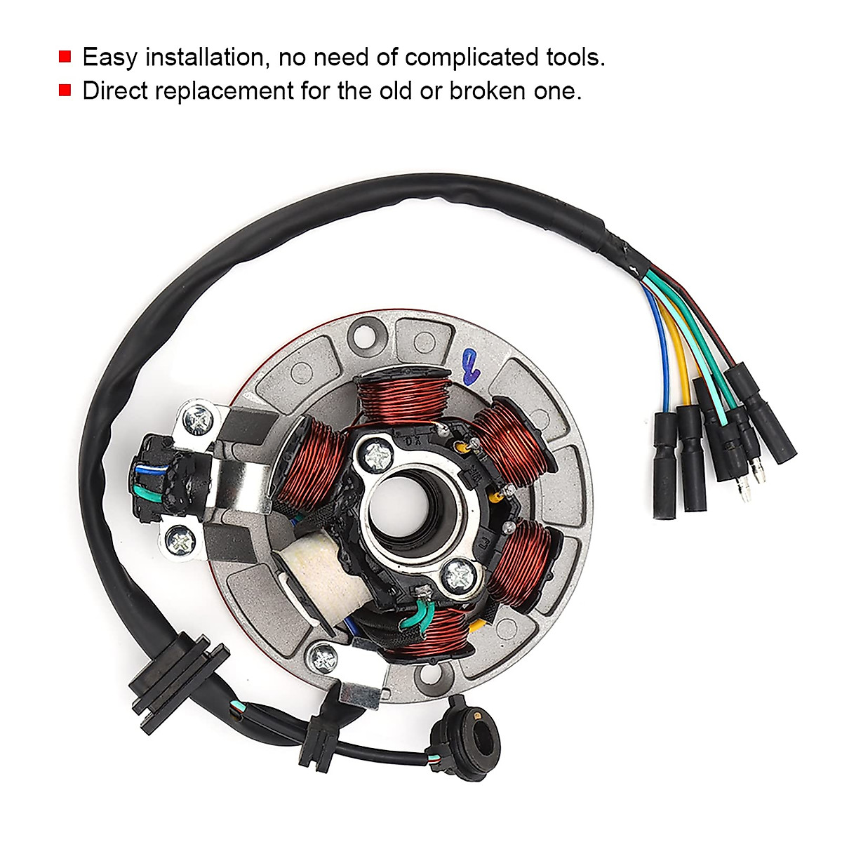 Acouto Magneto Stator Plate Ignition Stator Magneto Plate Magneto Stator Replace Fit for LIFAN YX 140cc Kick Start Engine PIT PRO Trail Dirt Bike