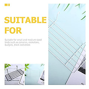 balacoo 2pcs Sundeck Wire Play Conure Accessories Birds Iron Cage Parrot Household Portable for Shelf Metal Toys Cockatiel Pen Platform Rectangular Playstand Stand A Interesting