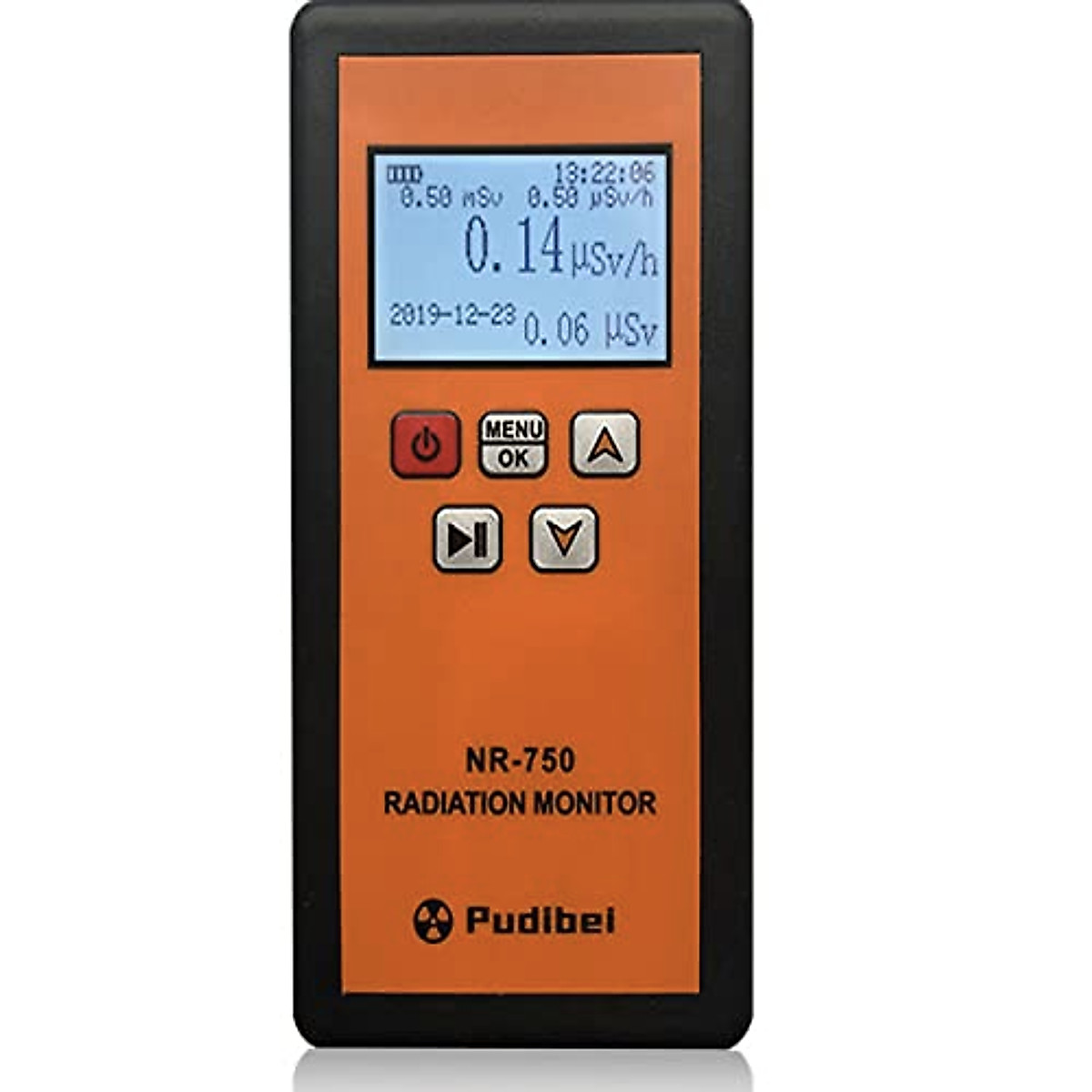 GZHaiTuoSi Nuclear Radiation Detector, NR-750 Household Radioactive Tester, Beta Gamma X-ray Tester,Geiger Counter Radiation Detector,LCD Display with Sound Vibrations Light Triple Alarm Gamma Scout