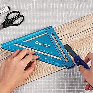 SainSmart Folding Triangle Ruler, 6 Inch Rafter Square Layout Tool, Carpenter Square, Aluminum Alloy Multifunctional Woodworking Tools