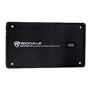Rockville Krypton F5 3200w Peak / 800w RMS 5 Channel Car Amplifier w Volt Meter , Black