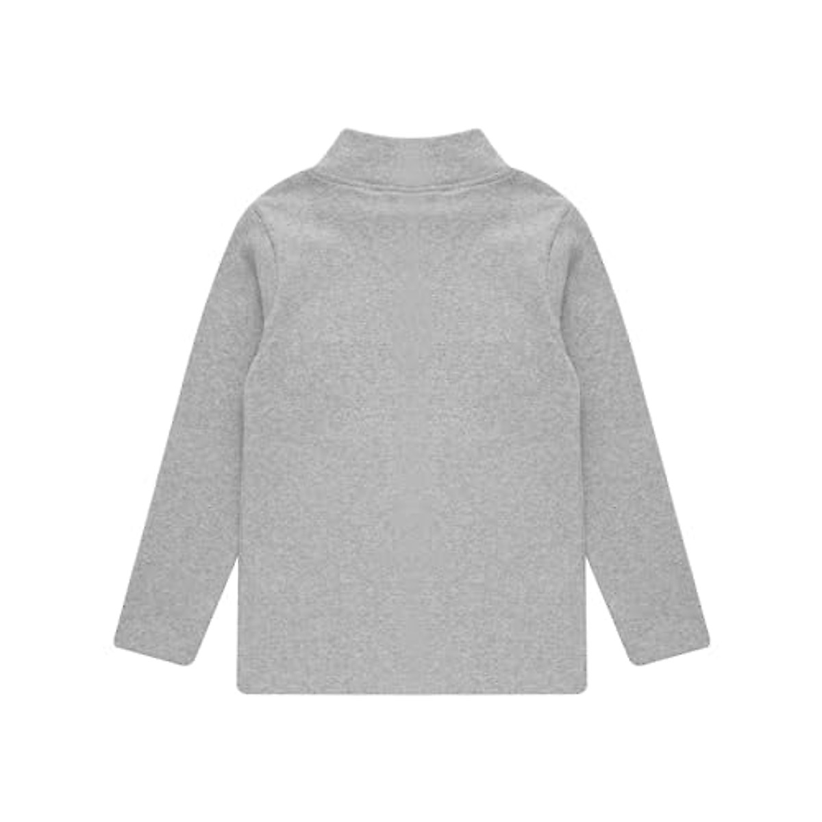JEATHA Boys Girls Bear Embroidery Mock Neck T-Shirt Long Sleeve Thermal Top Unisex Kids Undershirts Loungewear Gray 9-10 Years