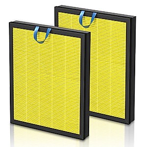 Vital 200S Pet Care Replacement Filter for LEVOIT Vital 200S and Vital 200S-P Air Purifier, H13 True HEPA and High-Efficiency Activated Carbon Filter, Vital 200S-RF-PA (LRF-V201-YUS), 2 Pack, Yellow