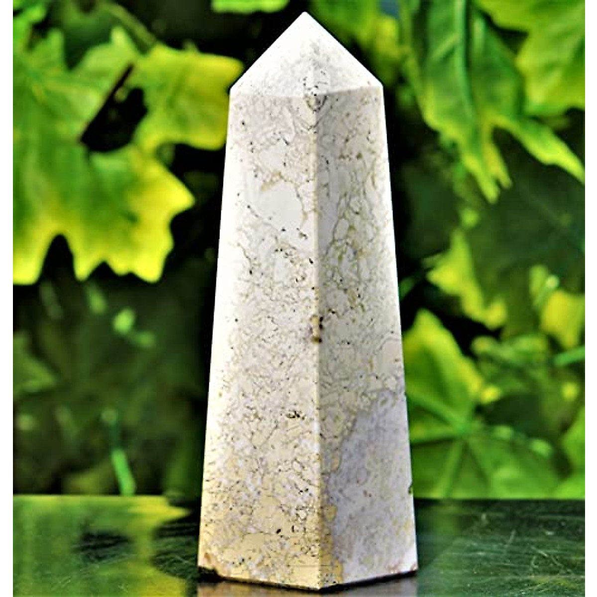 Superb Natural Polished Brown King Cobra Jasper Quartz Crystal Stone 4 Faceted Obelisk Tower (180mm/870gm) Point Minerals Specimen Chakra Healing Charged Metaphysical