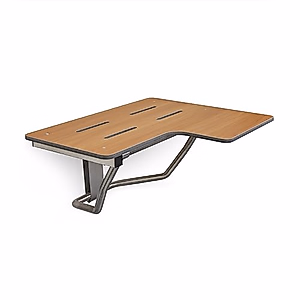 Seachrome 32" x 22.5” Teak Reversible Folding Transfer Tub/Shower Seat, ADA Compliant