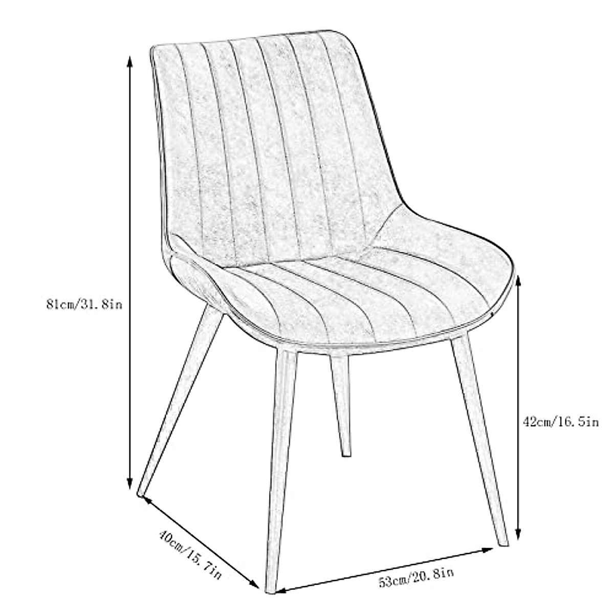 MZLaly Modern Kitchen Dining Room Chairs Faux PU Leather Dining Chairs Modern Mid Century Living Room Side Chairs with Electroplated Gold Chair Legs Dining Chairs (Color : Off White)